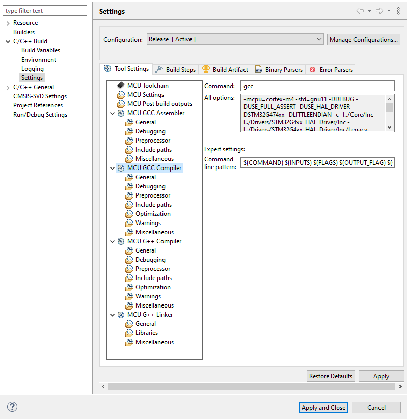 When I build code in Release configuration, STM32C... - STMicroelectronics Community