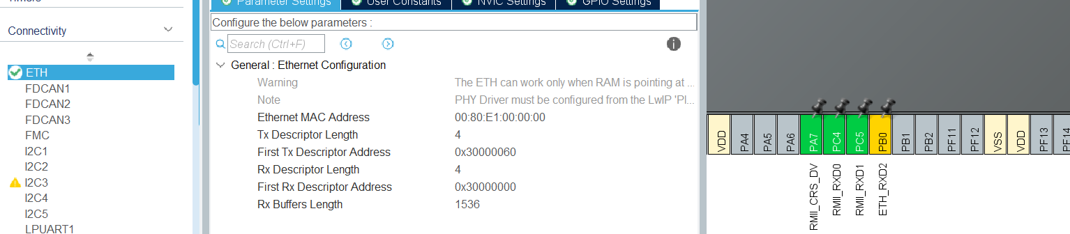Stm32h723zg Creating Tcp Ip With Lwip But Cannot S Stmicroelectronics Community