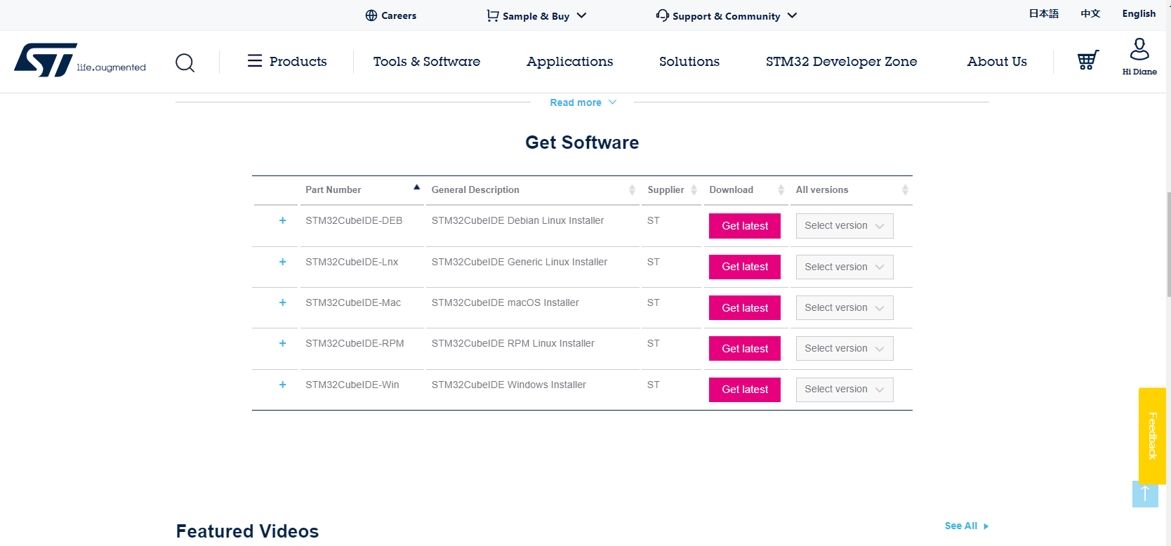 Solved Cant Download Stm32cubeide Although I Got An Emai Stmicroelectronics Community 