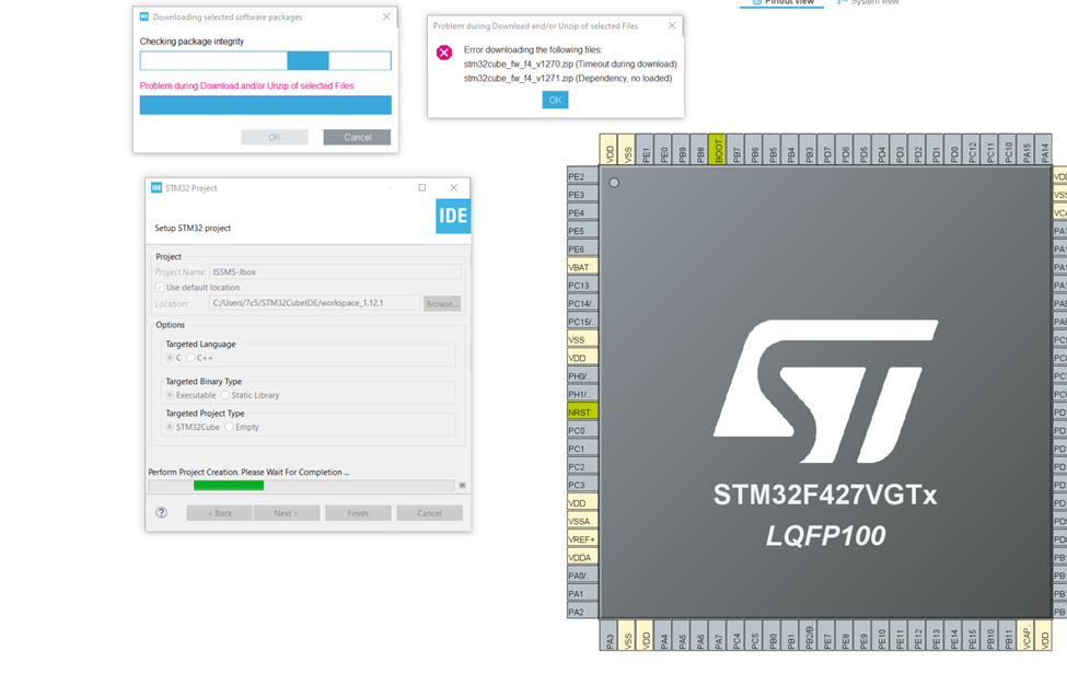 Cubeide Firmware Updater Fails After Lengthy Downl