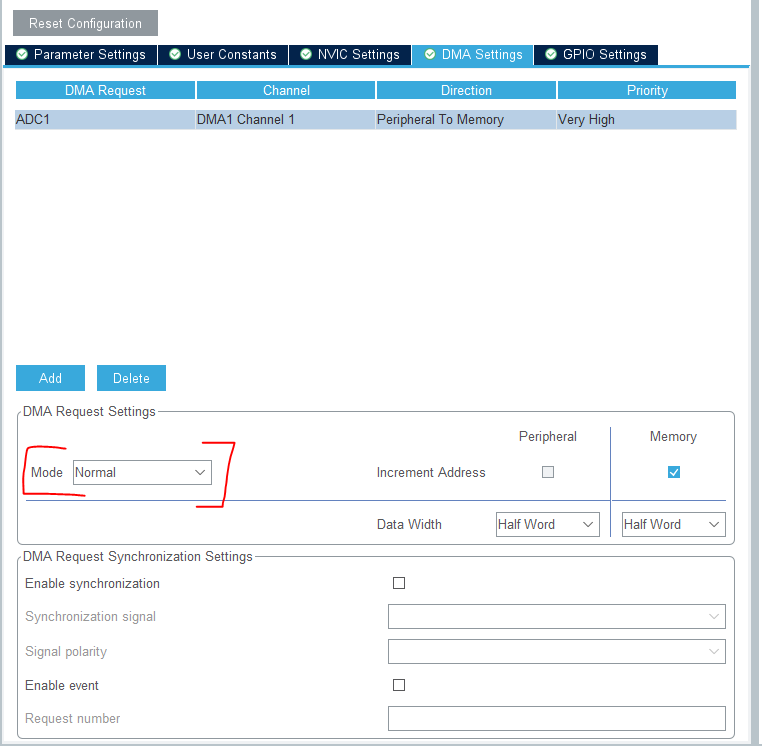 Configuring Adc With Dma In Circular Mode With End Stmicroelectronics Community