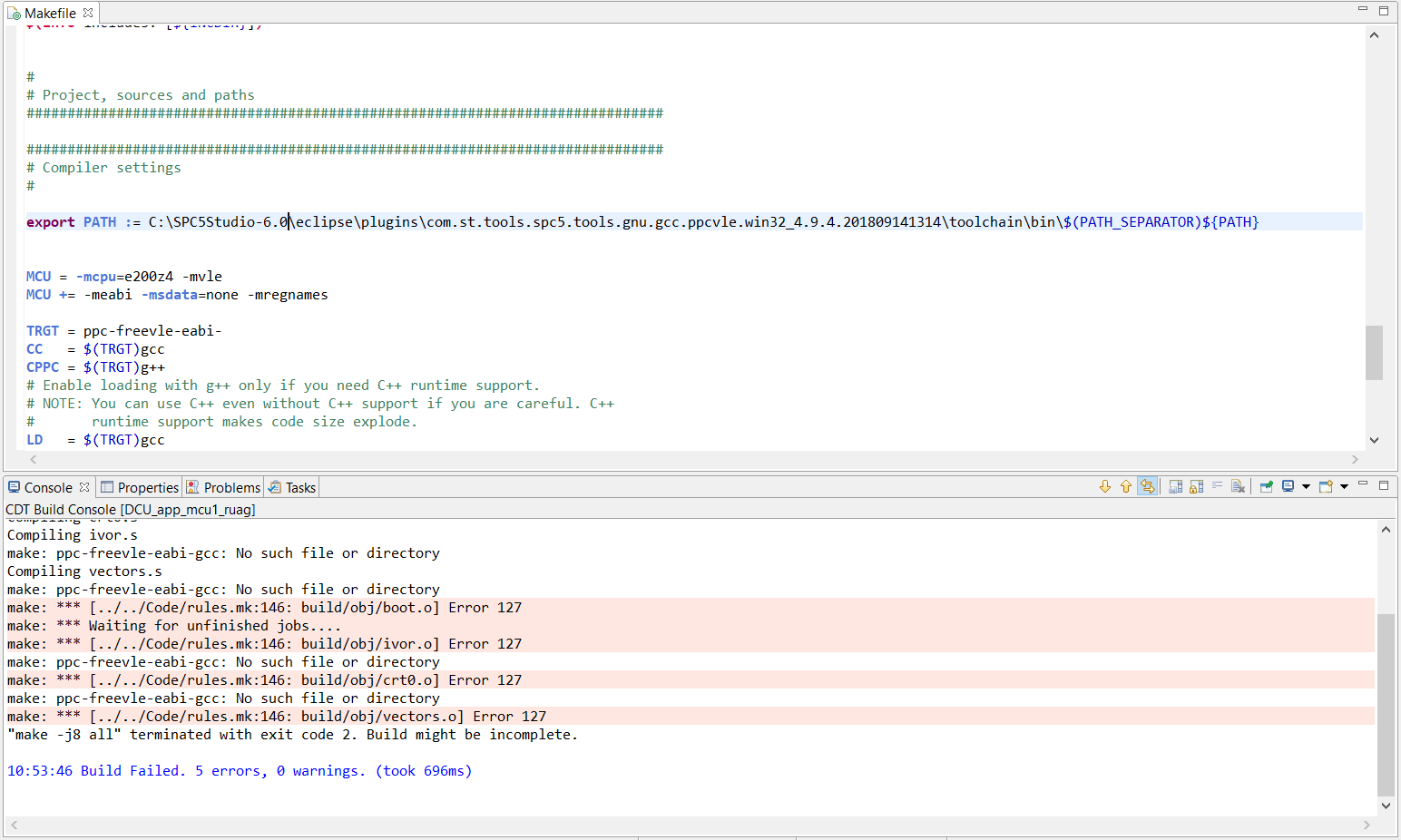 Facing This Error While Trying To Build A Project Stmicroelectronics Community