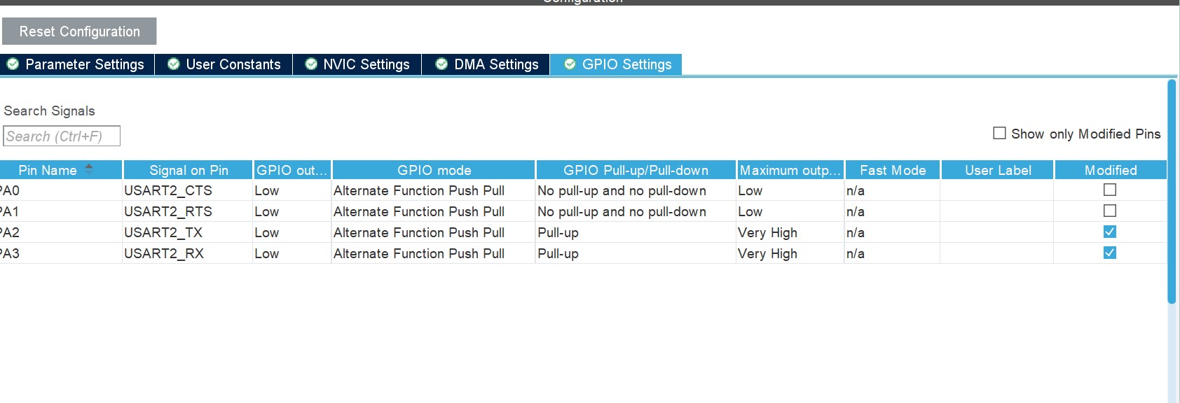 Does STM32G070RBT6 MCU support USART(RS-232) softw ...