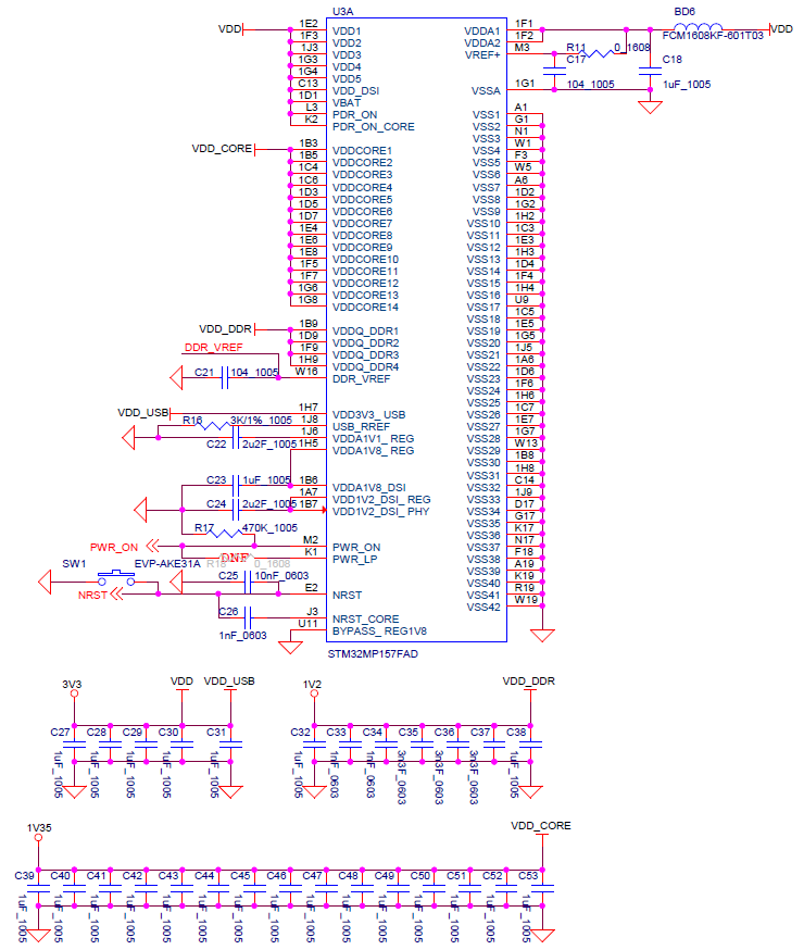 Solved: STM32MP157FAD schematic design - STMicroelectronics Community