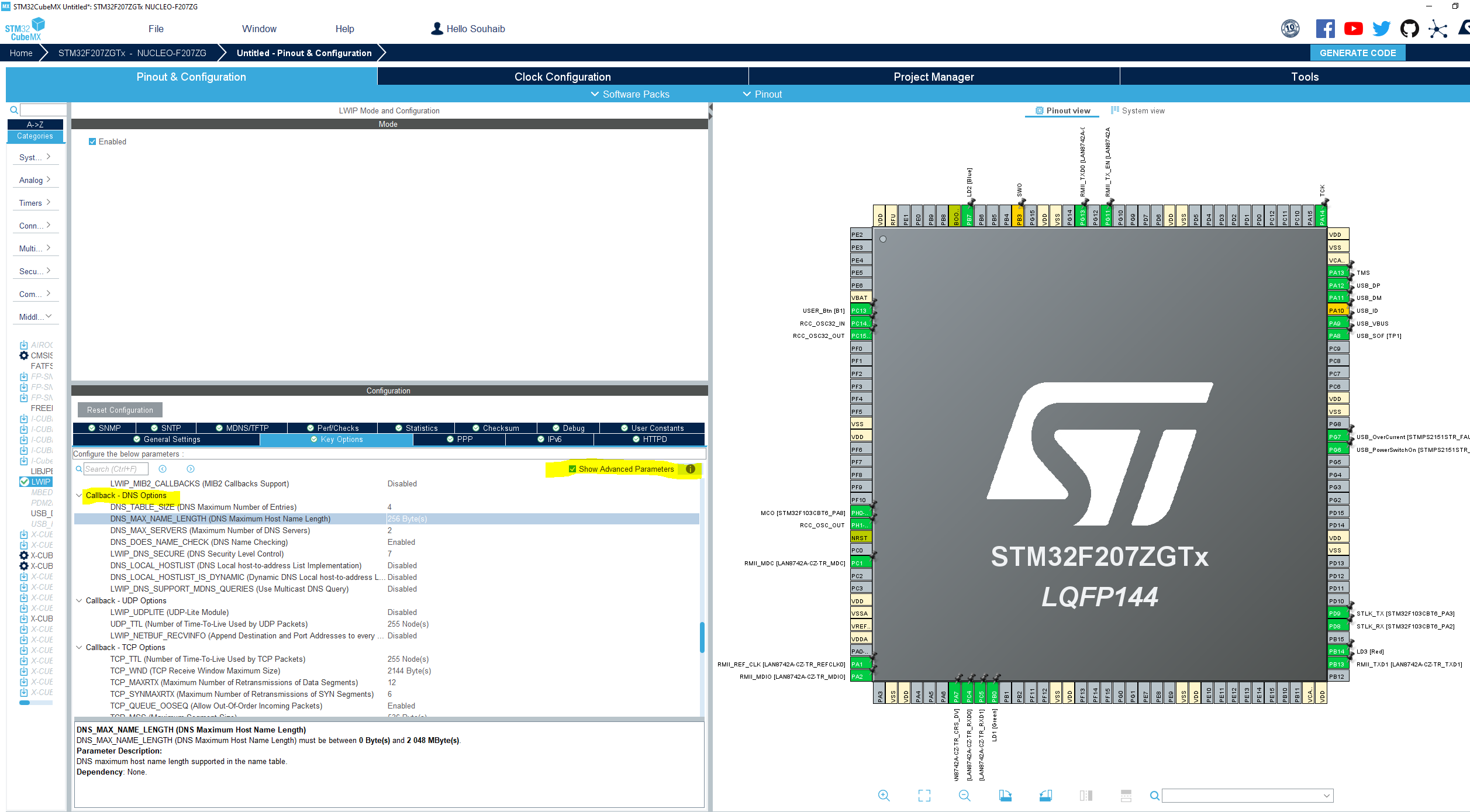 No Dns Options In Lwip Key Oprions In Ide And Mx Stmicroelectronics Community 