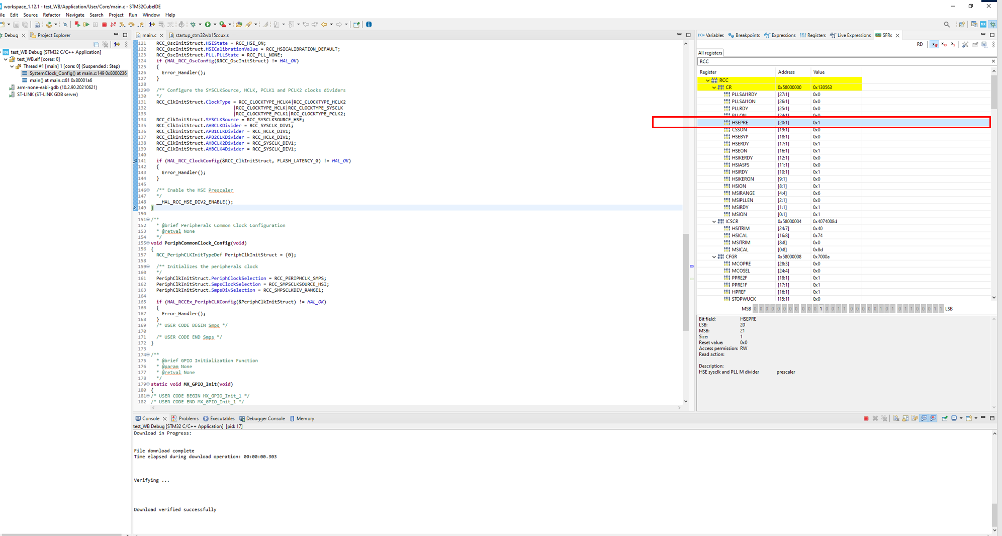 Stm32cubemx Generating Hse Divider In Wrong Locati 1254