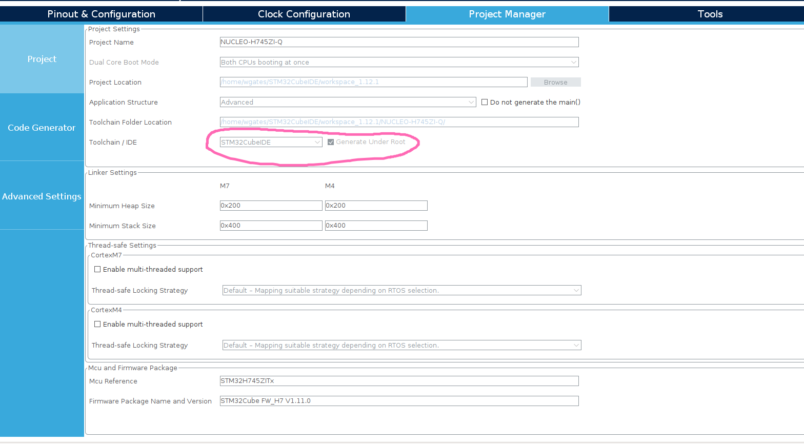Solved: How to create/select a Make project for STM32H745x... - STMicroelectronics Community