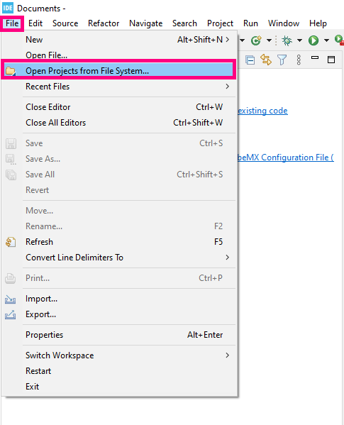 Solved Stm32cubeide Creating A Project From Example For Stmicroelectronics Community