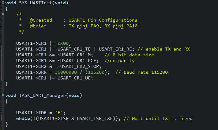 Hello When Sending Data With Uart Why Can The U Stmicroelectronics Community