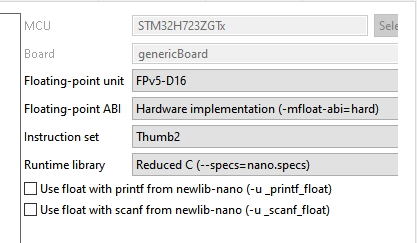 How to use the FPU STM32H723 - STMicroelectronics Community