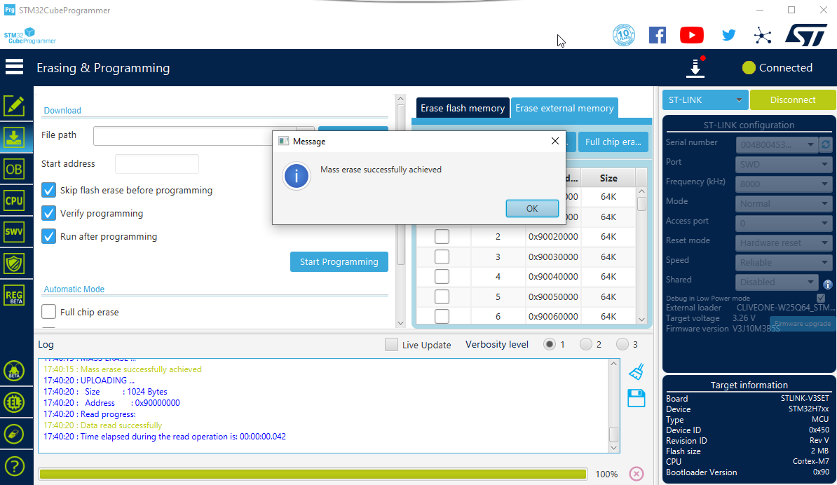 Solved: Writing and reading to external NORFlash using Qua... - STMicroelectronics Community
