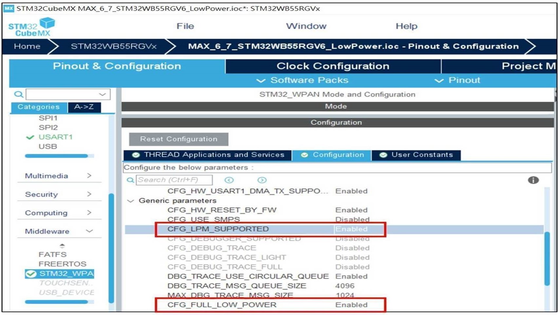 [Nucleo -STM32WB55 ] How to enter the low power m ...