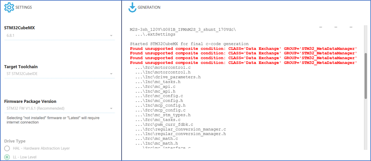 Solved: MC Workbench GENERATION reports errors for a proje... - STMicroelectronics Community
