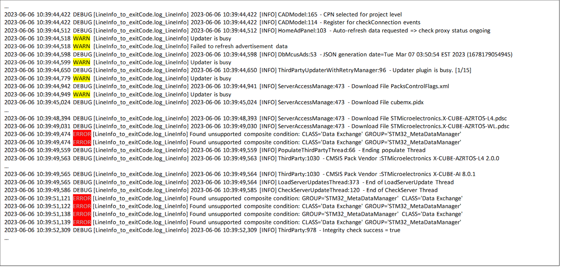 Solved: MC Workbench GENERATION reports errors for a proje... - STMicroelectronics Community