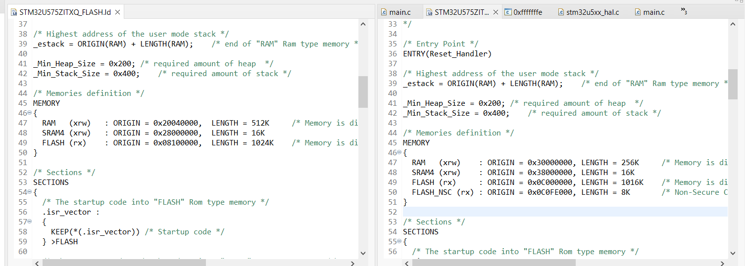 Solved: Not able to read 0x0C000000 location of STM32U575Z... - STMicroelectronics Community