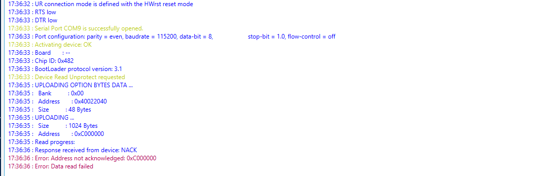 Solved: Not able to read 0x0C000000 location of STM32U575Z ...