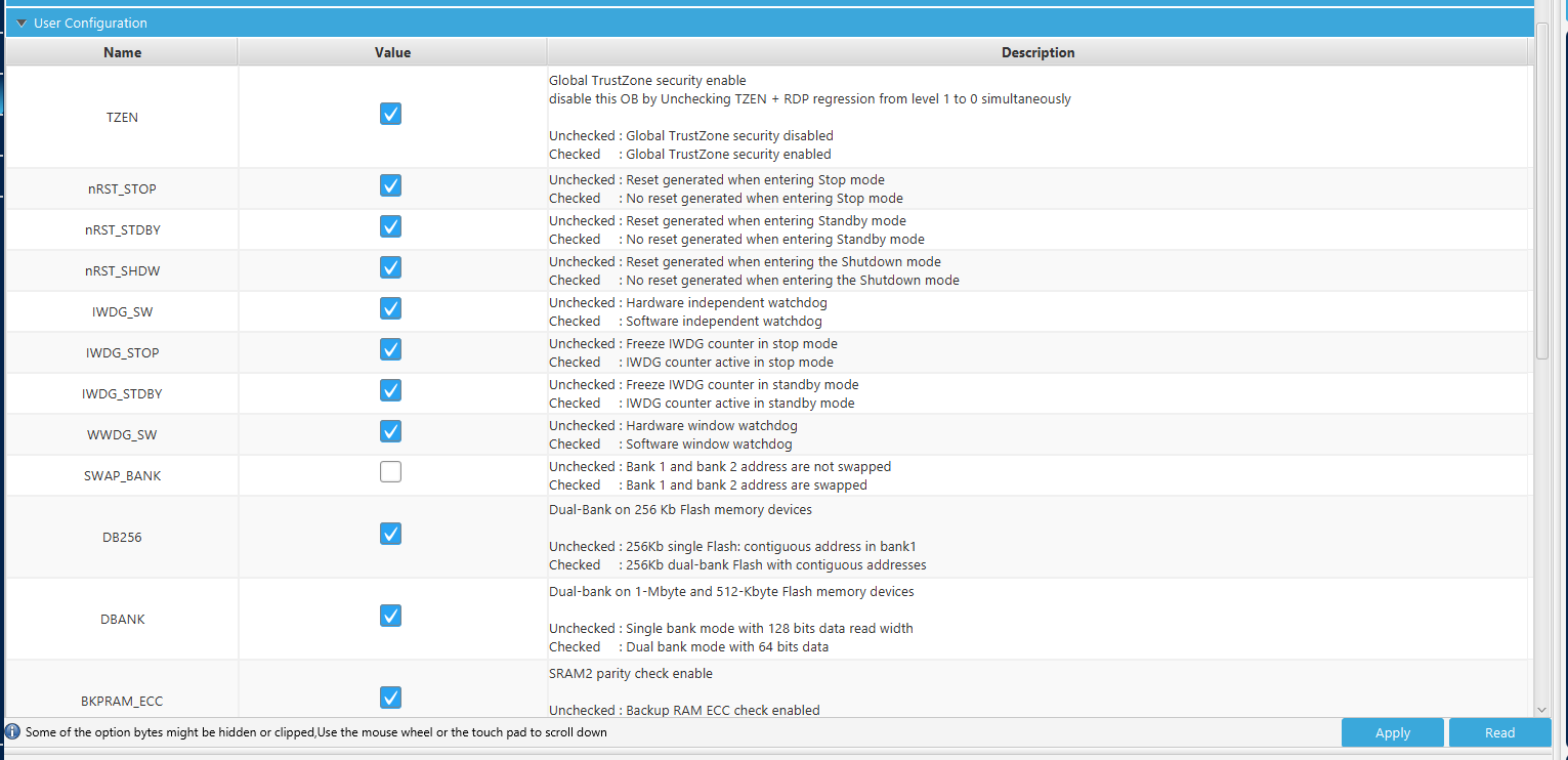 Solved: Not able to read 0x0C000000 location of STM32U575Z... - STMicroelectronics Community