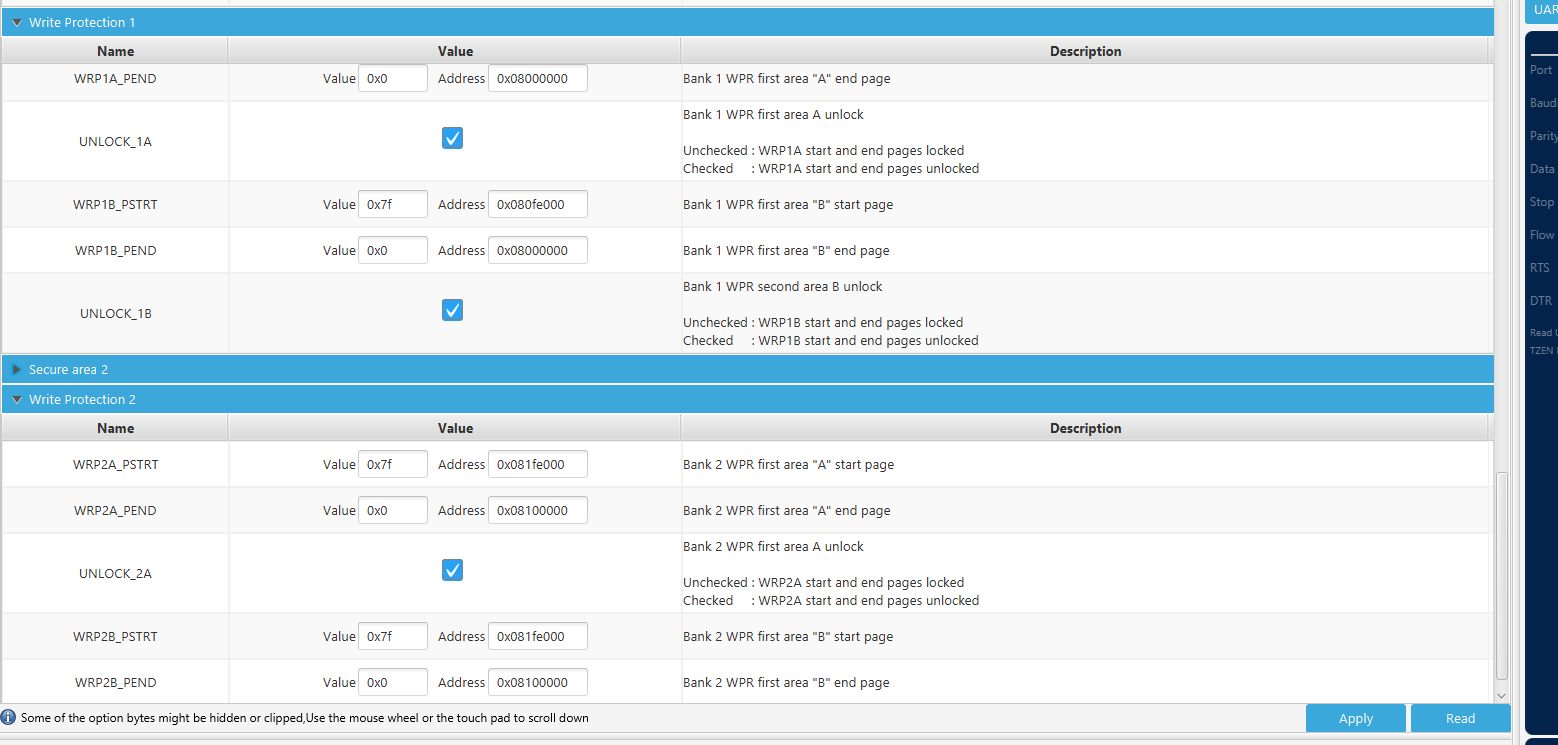 Solved: Not able to read 0x0C000000 location of STM32U575Z... - STMicroelectronics Community