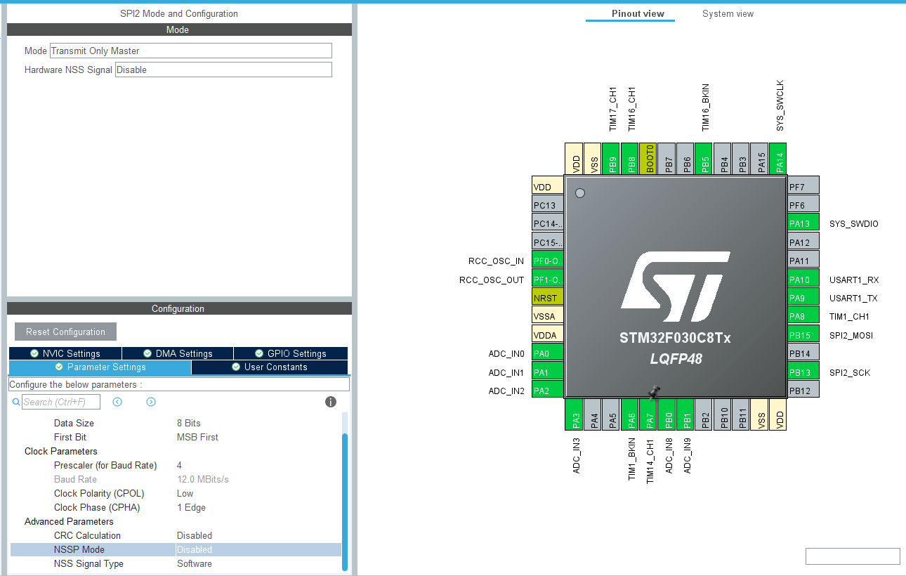 Solved Why There Are No Signals On Mosi And Sck Of Spi2 I Stmicroelectronics Community