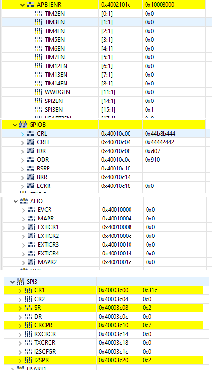 Solved: STM32F1 - no HAL error, no SPI signal - STMicroelectronics Community