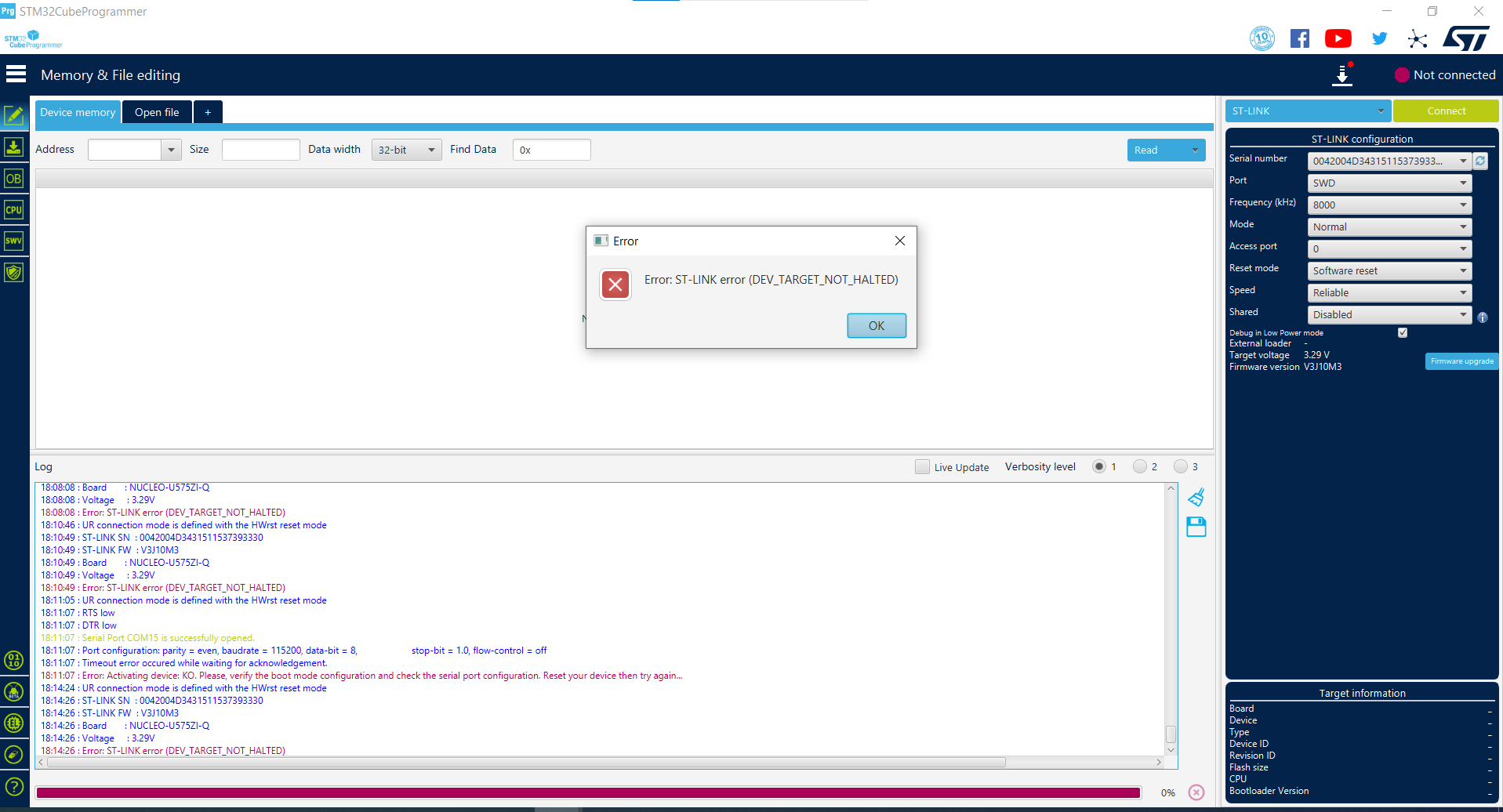 Solved How To Disable Readout Protection In Stm32u575 In Stmicroelectronics Community