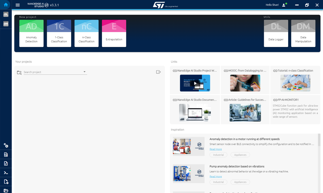 How to use Nano Edge AI Studio - STMicroelectronics Community How to use Nano Edge AI Studio - STMicroelectronics Community