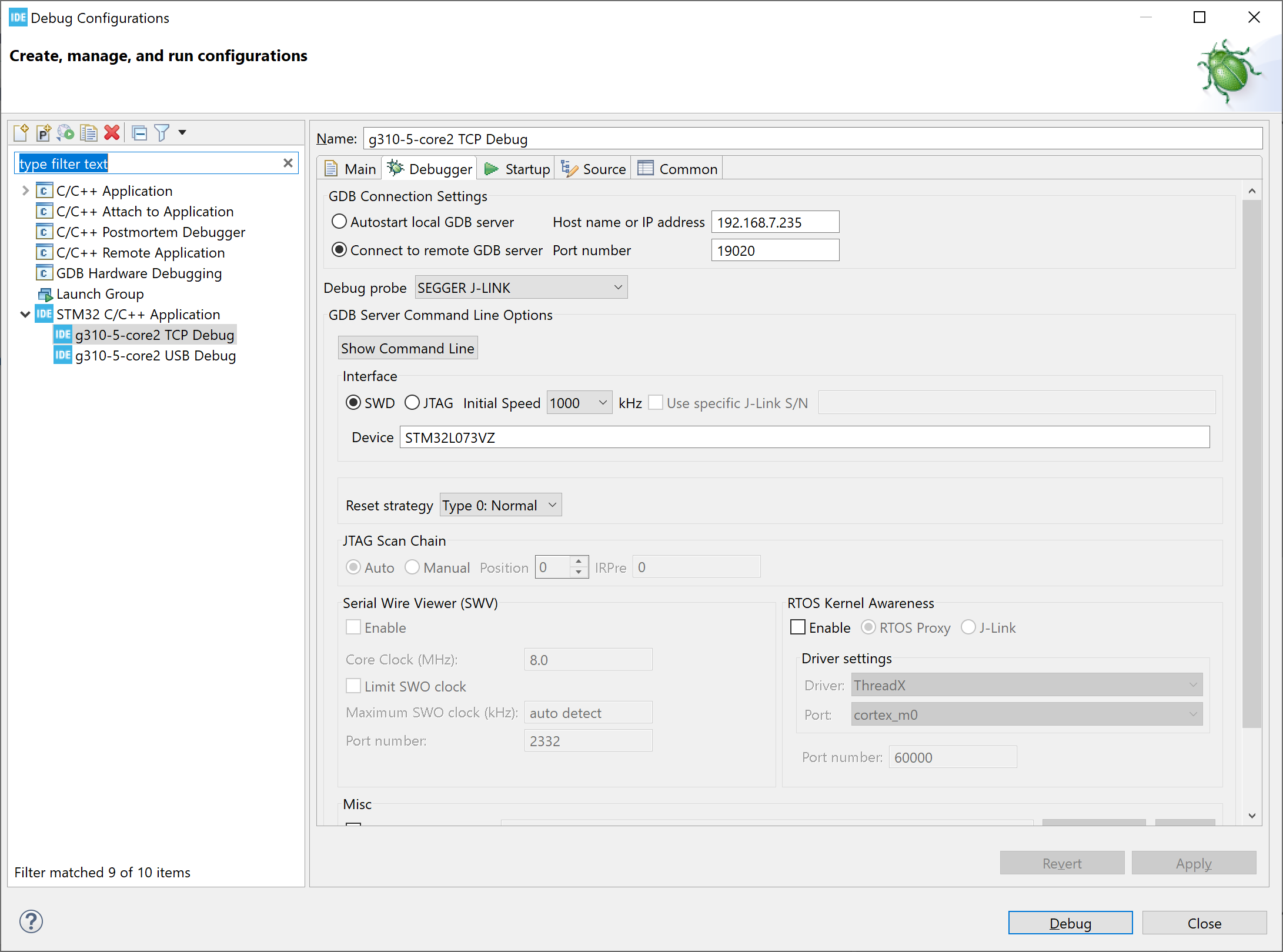 Remote Gdb With J Link And Stm32 Cube Ide Stmicroelectronics Community
