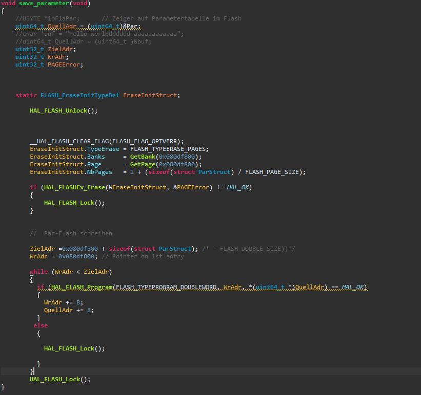 Cant Read/Write internal flash while using Freerto... - STMicroelectronics Community