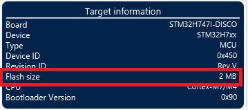 Solved: Flash and RAM memory size for STM32H747I-DISCO boa... - STMicroelectronics Community