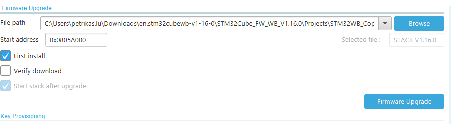 Solved: Flashing stm32wb5x_BLE_Stack_full_fw.bin start add... - STMicroelectronics Community