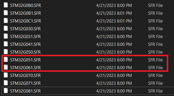 Solved: Keil System Viewer: GPIOx registers missing for ST... - STMicroelectronics Community