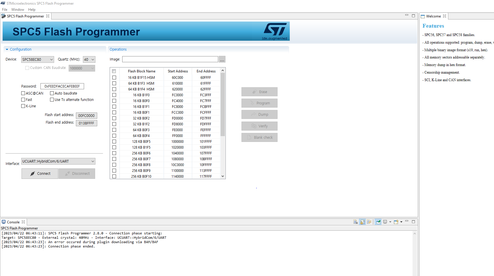 I Installed Spc5 Flash Programmer For Just Using T Stmicroelectronics Community 