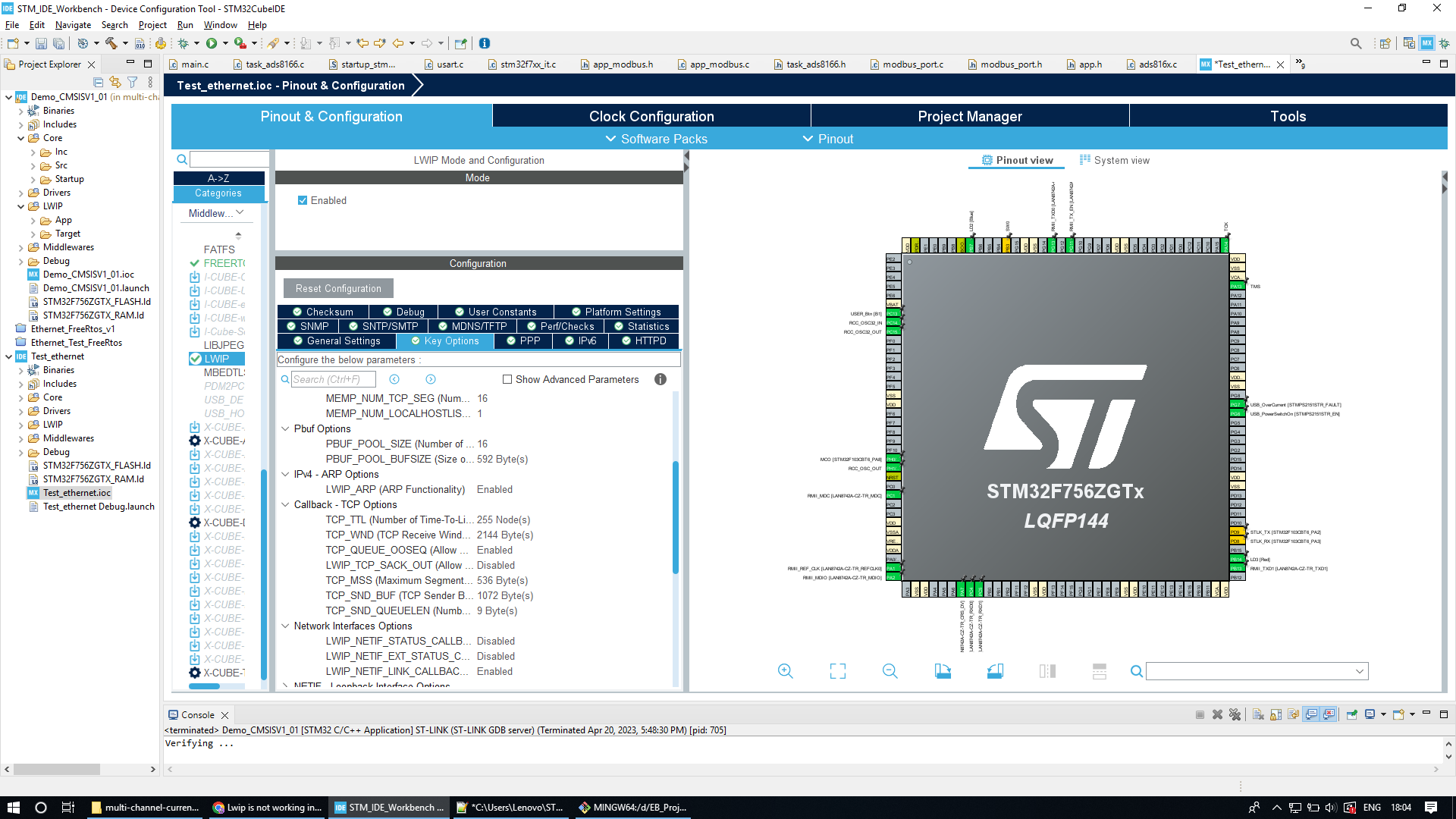 Lwip Is Not Working In Cmsis V2 Stmicroelectronics Community
