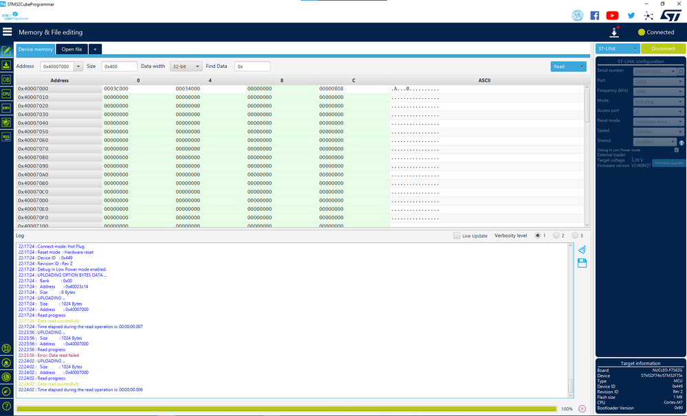 STM32CubeProgrammer: STM32CubeProgrammer: