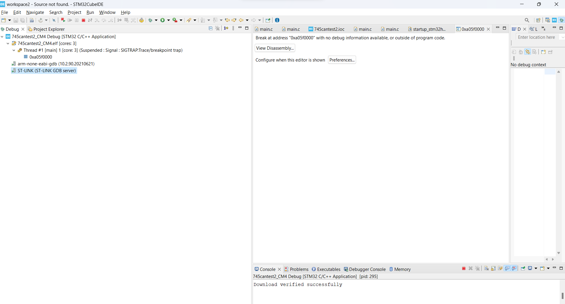 Stm32h745 Microcontroller Getting Issue During Run Stmicroelectronics Community