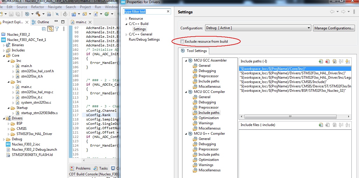 Solved: STM32F303K8-Nucleo-Example (ADC_DMA_Transfer): und... - STMicroelectronics Community