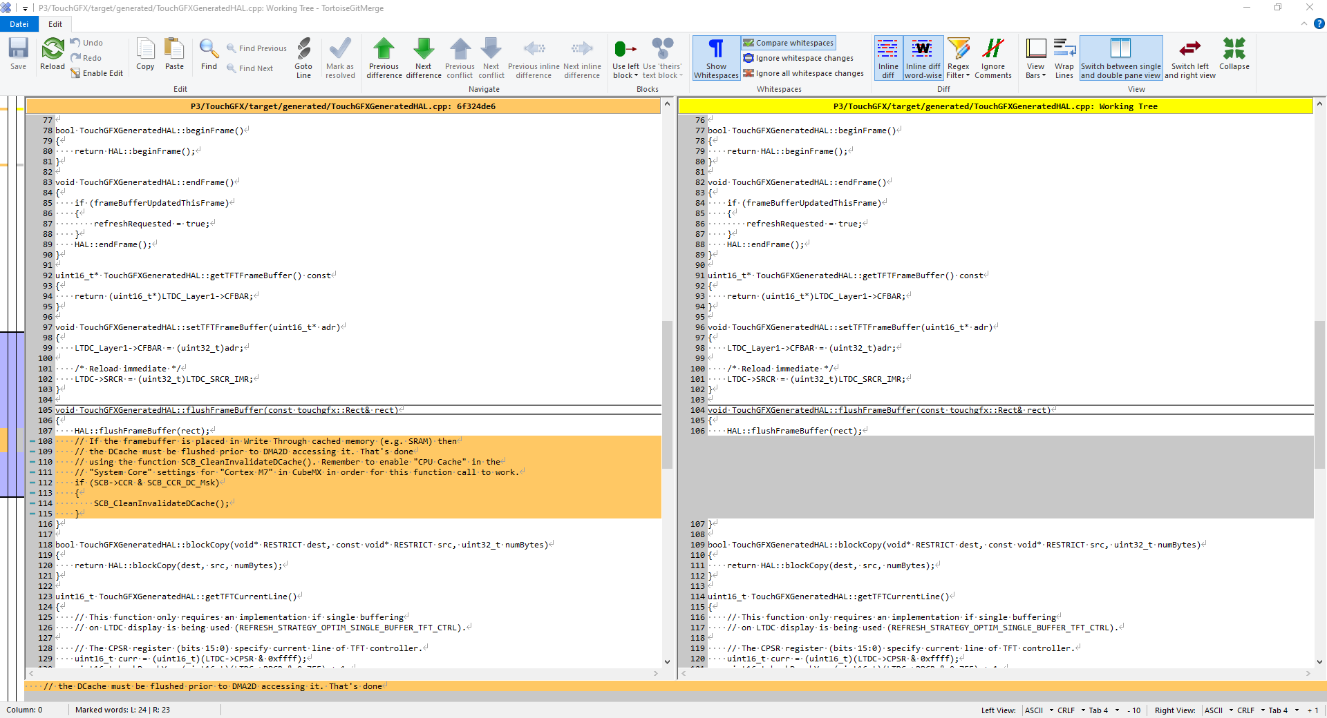TouchGFX 4.21.0 rendering problem - STMicroelectronics Community