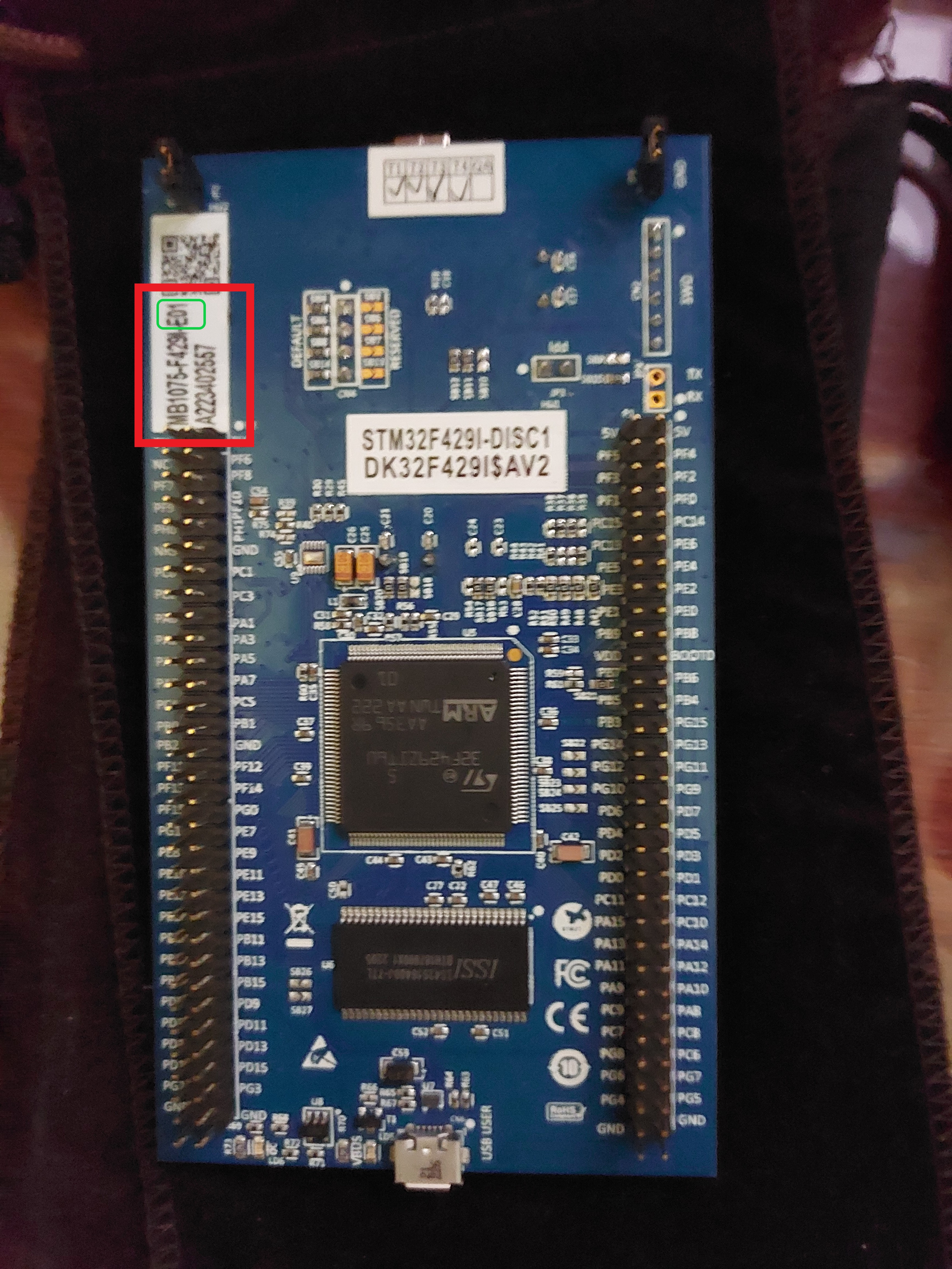 The BSP example for STM32F429I-Disc1 with STM32Cub ...
