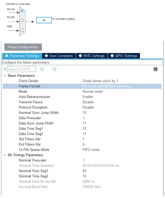 Solved: help! FDCAN does not work in STM32H503. - STMicroelectronics ... Solved: help! FDCAN does not work in STM32H503. - STMicroelectronics ...