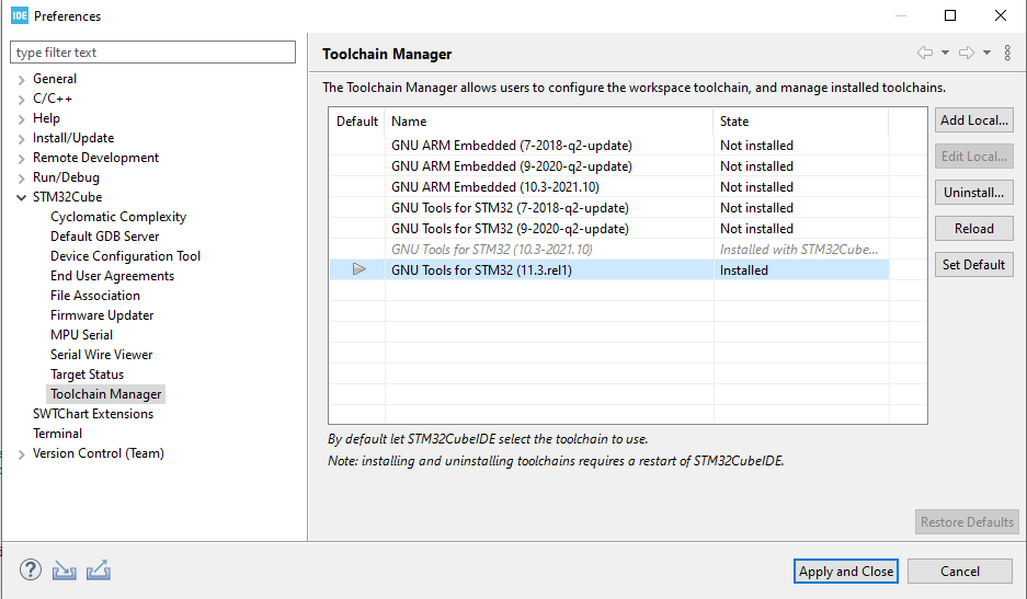 Solved Stm32cube Ide 1120 What Version Gnu Tools From Stmicroelectronics Community