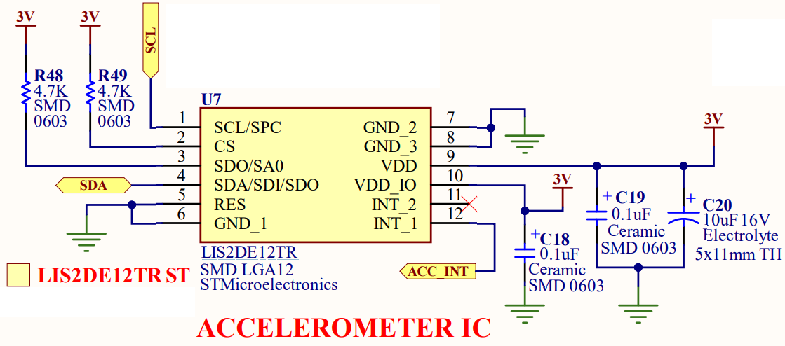 Solved: LIS2DE12TR accelerometer component query - STMicroelectronics Community