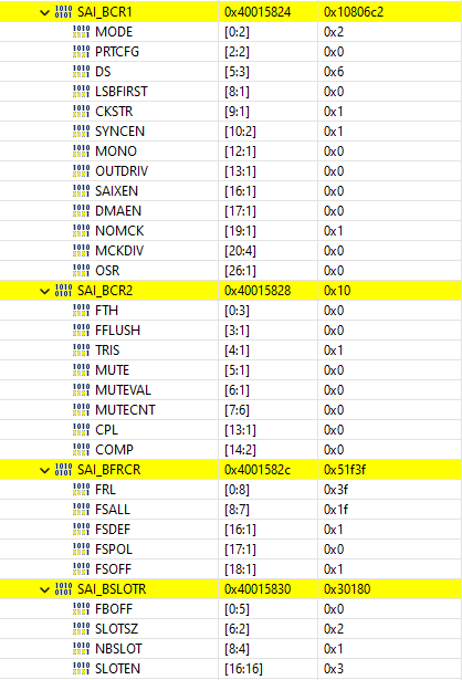 Master Clock STM32H7 SAI Incorrect - STMicroelectronics Community