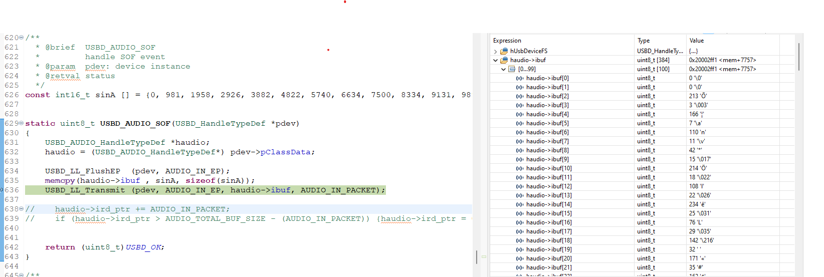 Solved: USB device audio class up or IN stream not working ...