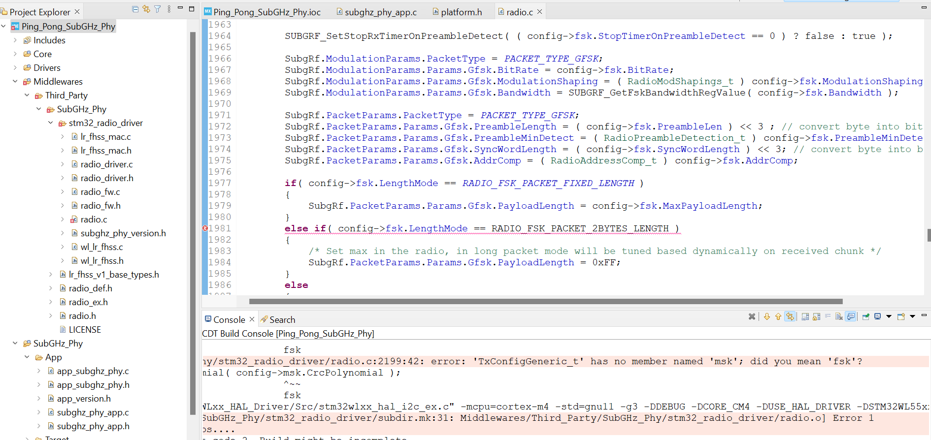 Solved Stm32wl Workshop Material Generates Errors With Cu