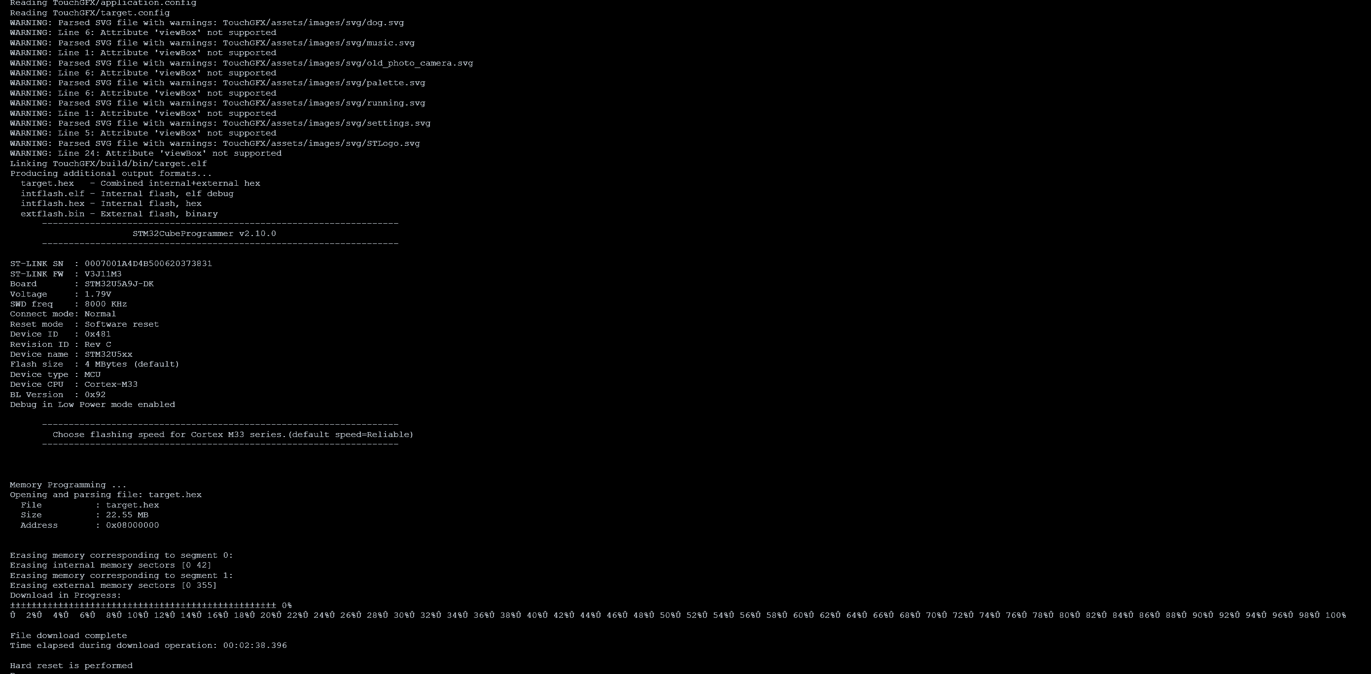 "Error: failed to download Segment[1]" error occur... - STMicroelectronics Community
