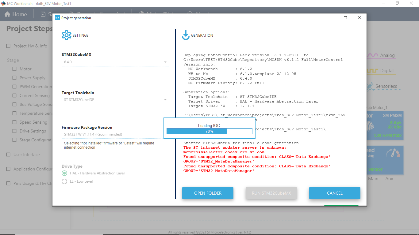 Solved: MotorControl reference pack not found: "../../../.... - STMicroelectronics Community