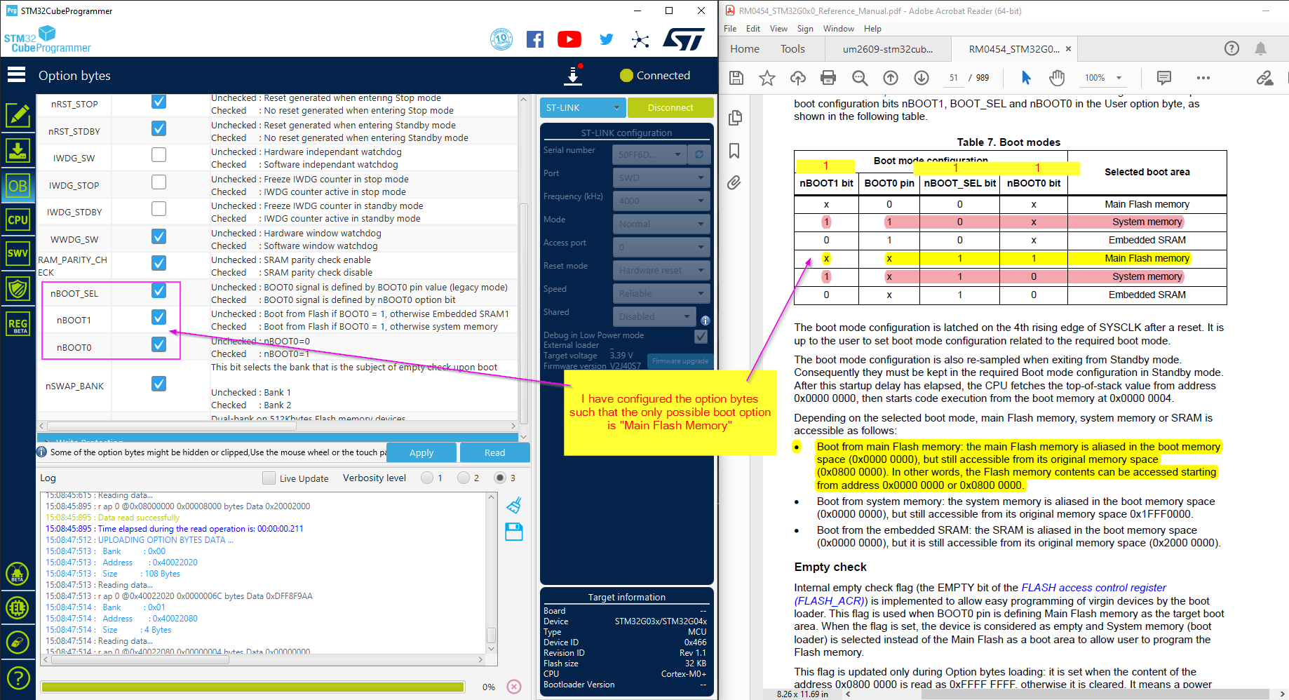 Solved Is This And Example Of Stm32g0 Core Lockup During Stmicroelectronics Community