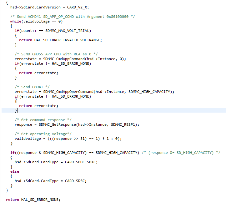 Using SDMMC with STM32L476 in 1-bit mode - STMicroelectronics Community