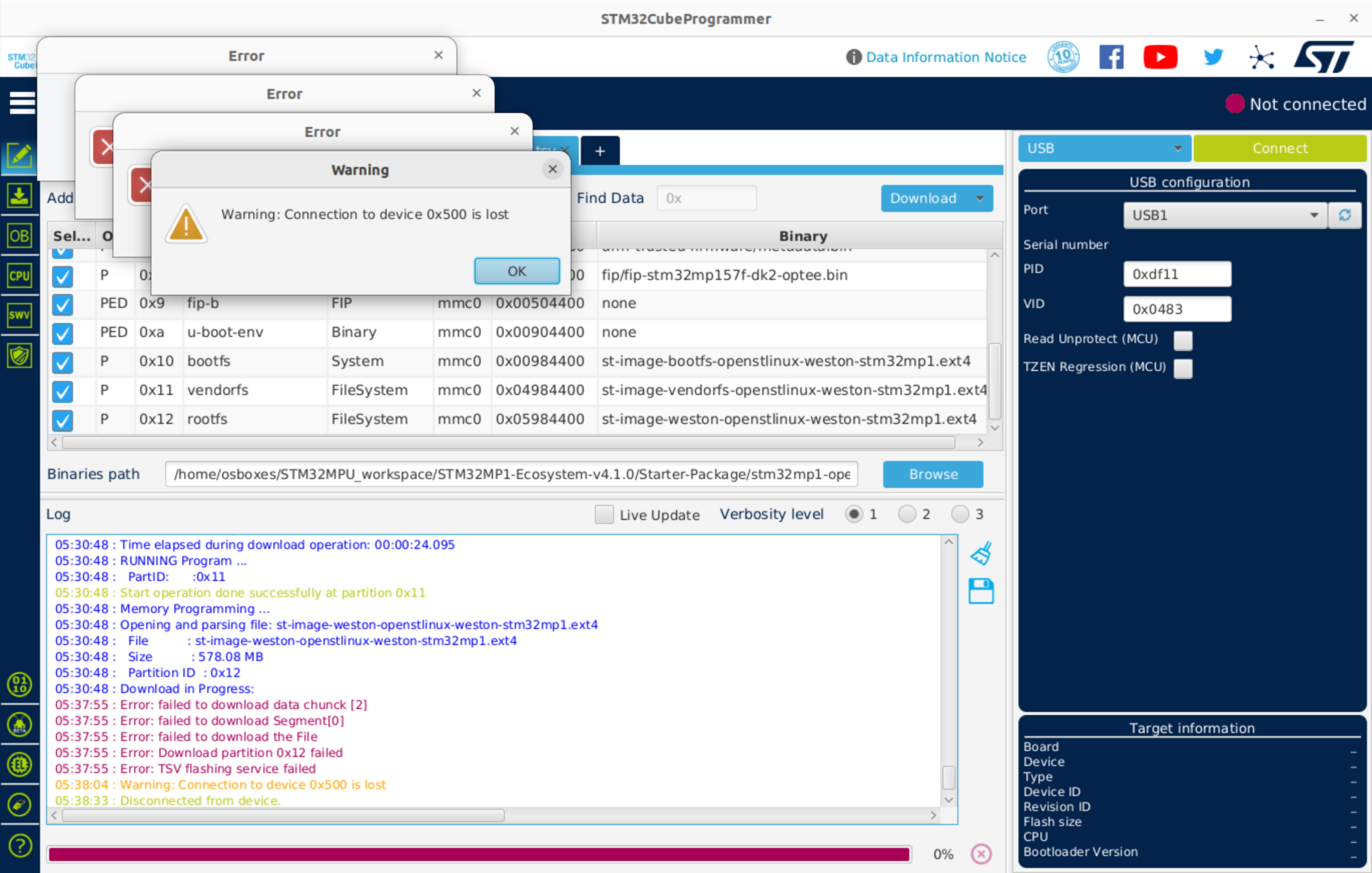 Solved Cant Update Stm32 Cube Programmer Stmicroelectronics Community