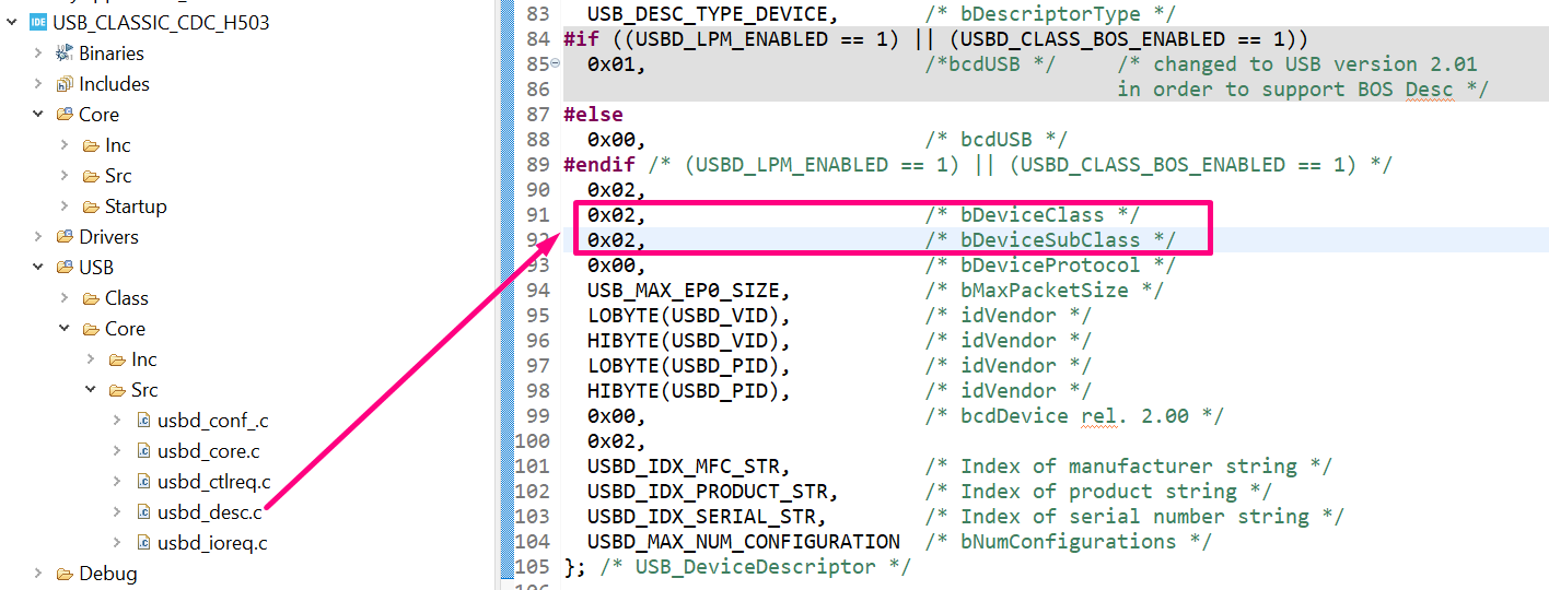 How to use STMicroelectronics classic USB device m ...